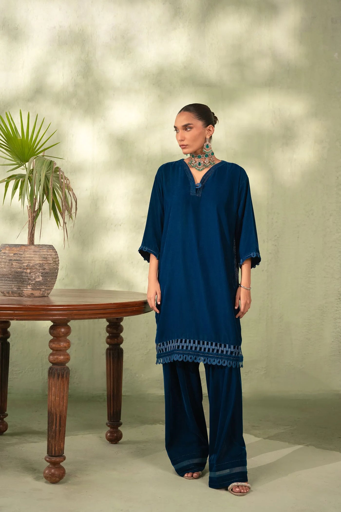 Egyptian Blue | Velvet Collection '25 | Studio Mehr – Chaand Tara